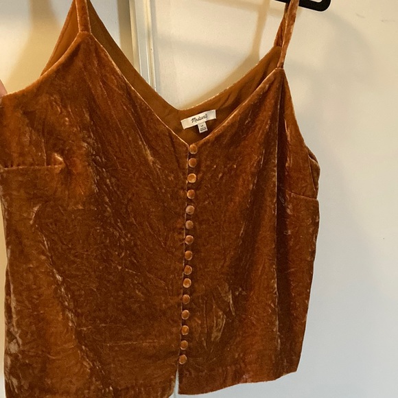 Madewell | Tops | Burnt Orange Velvet Crop Tank | Poshmark